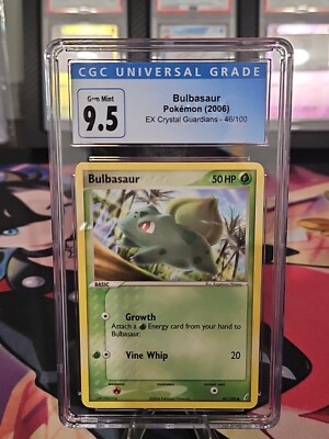 Pokemon Bulbasaur EX Crystal Guardians #46 CGC 9.5 BLUE LABEL GEM MINT ...