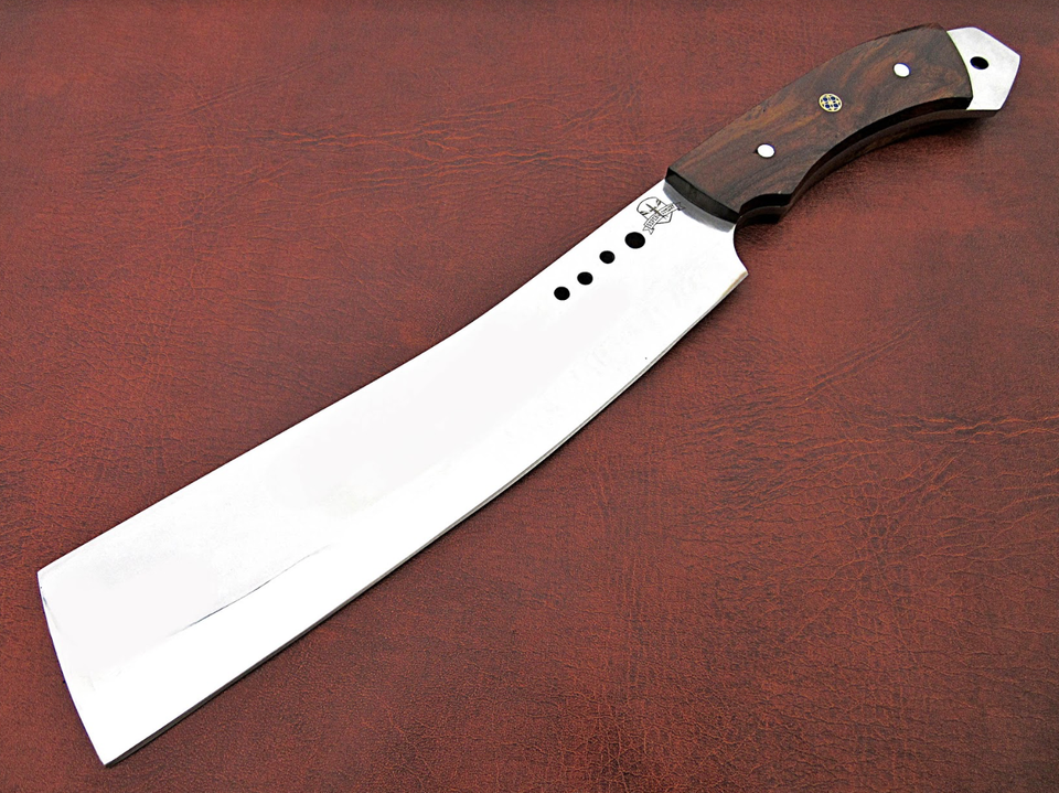 HANDMADE GENUINE D2 STEEL MACHETE WITH FULL TANG ROSEWOOD HANDLE ...