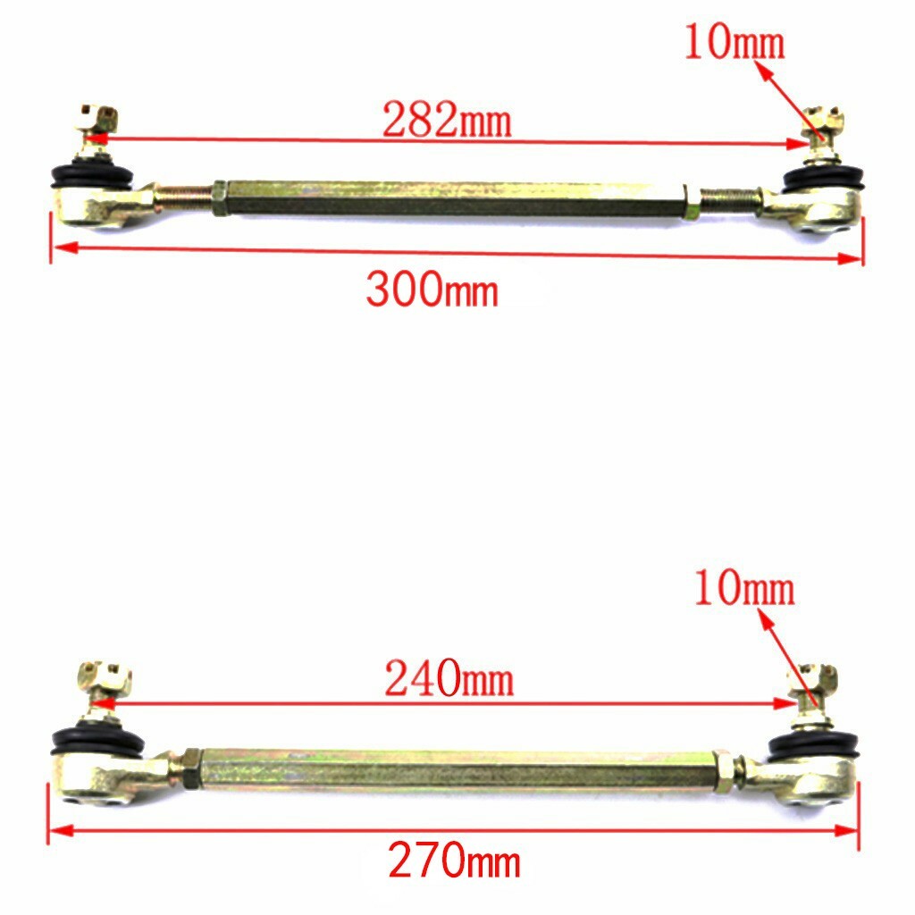 10mm Adjustable Go Kart Steering Shaft Tie Rods Hand Ball for Go Kart ...