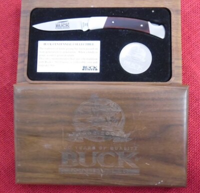 Buck Knife 501 Squire 100 Years Centennial Collectible USA 2002 Walnut ...