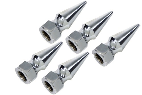 5 PC CHROMED SPIKED BOLT NUT FOR STRUT TOWER DRESS UP BAY/KIT 10X1.25 ...