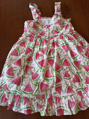 Cynthia Rowley Pink Watermelon Sundress Sleeveless Cotton Dress Girls ...