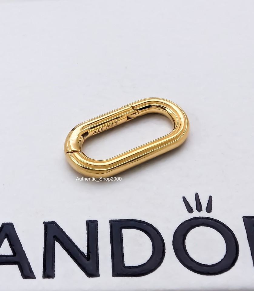 New 100% Authentic PANDORA ME Rectangular Openable Link Gold Charm ...