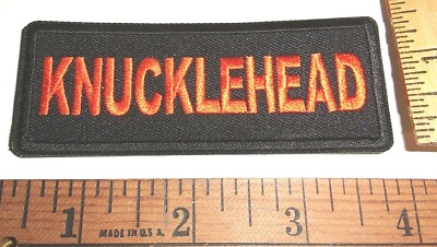 Harley Knucklehead patch biker collectible old HD emblem motorcycle ...