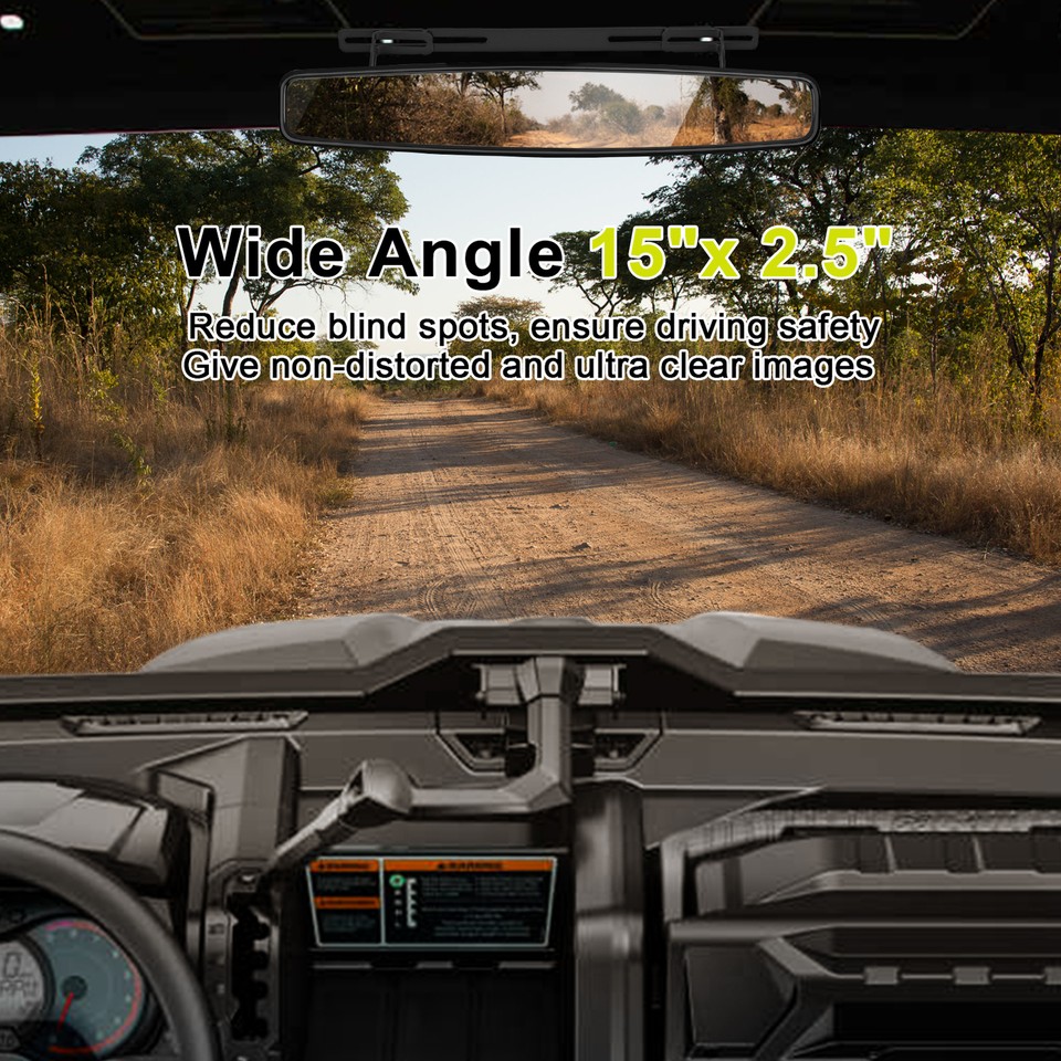 Off-Road Center & Side View Mirror For Can am Defender HD5/HD8/HD10 ...