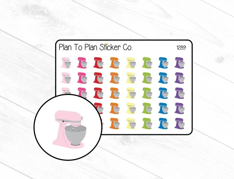 1289~~Stand Mixer Baking Planner Stickers. | eBay