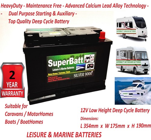 12V 110AH LM110 Deep Cycle Leisure Battery 110 Caravan Motorhome Marine ...