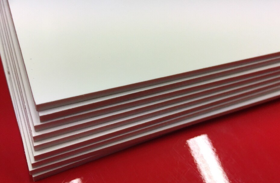 1 x 8ftx4ftx3mm Satin White Plastic PVC Sheets/Panels/Boards/Signage ...