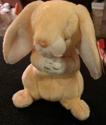 TY Retired Beanie Baby Grace Praying Prayer Bunny Rabbit 2000 Stuffed ...