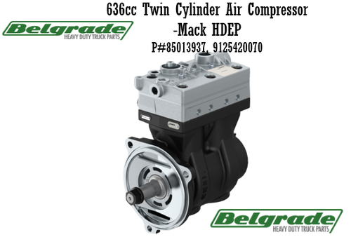 Wabco Style 636cc Twin Cylinder Air Compressor| Mack HDEP P#85013937 ...