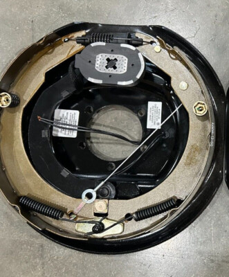 RH Trailer Backing Plate Brake Electric 12" Fits Dexter Nev-R-Adjust ...
