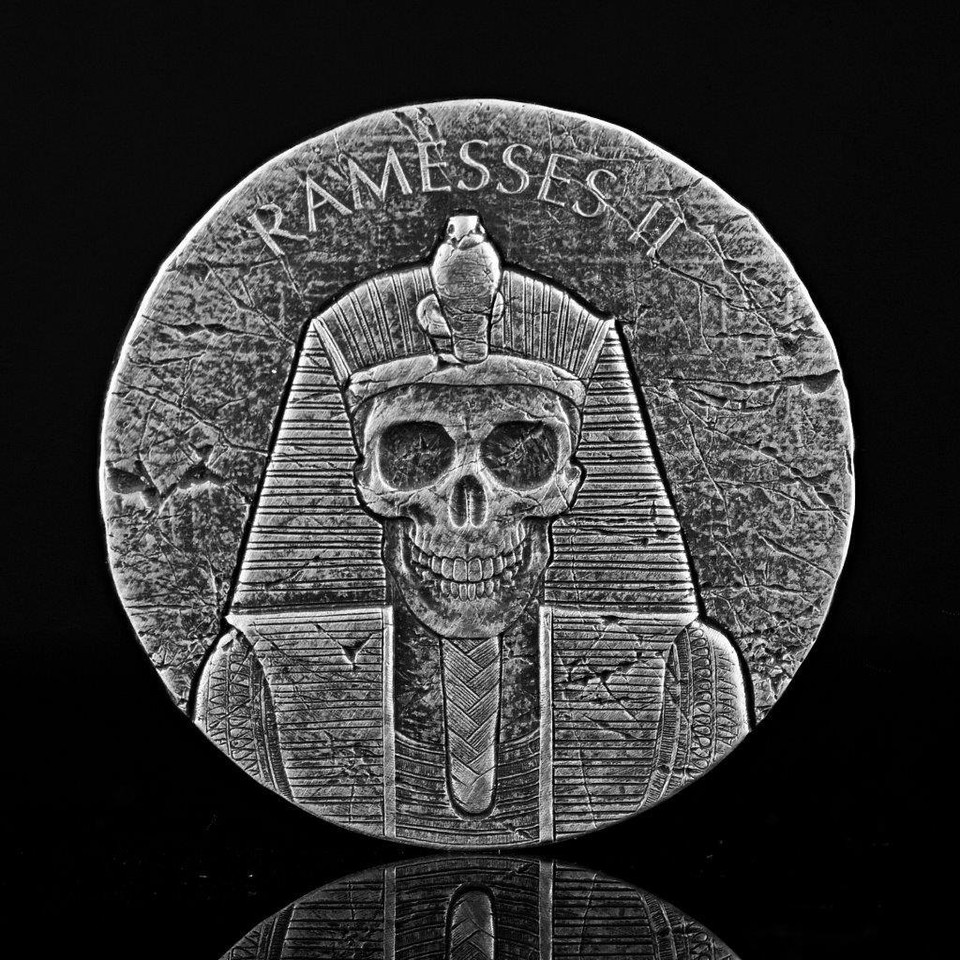 2017 2 oz Ramesses II AFTERLIFE Egyptian Silver Coin .999 Republic of ...