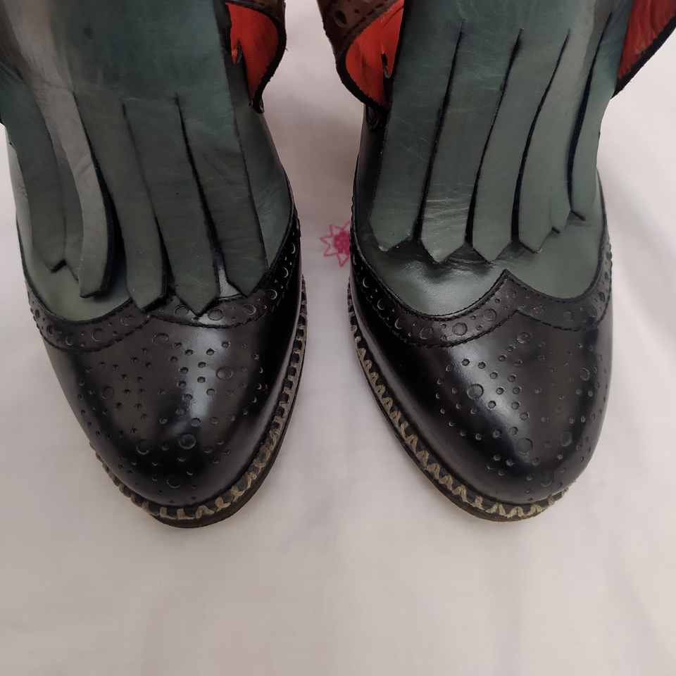 Santoni Rose Heeled Shoes Moccasin Womens Oxford Made In Italy Size 36 ...