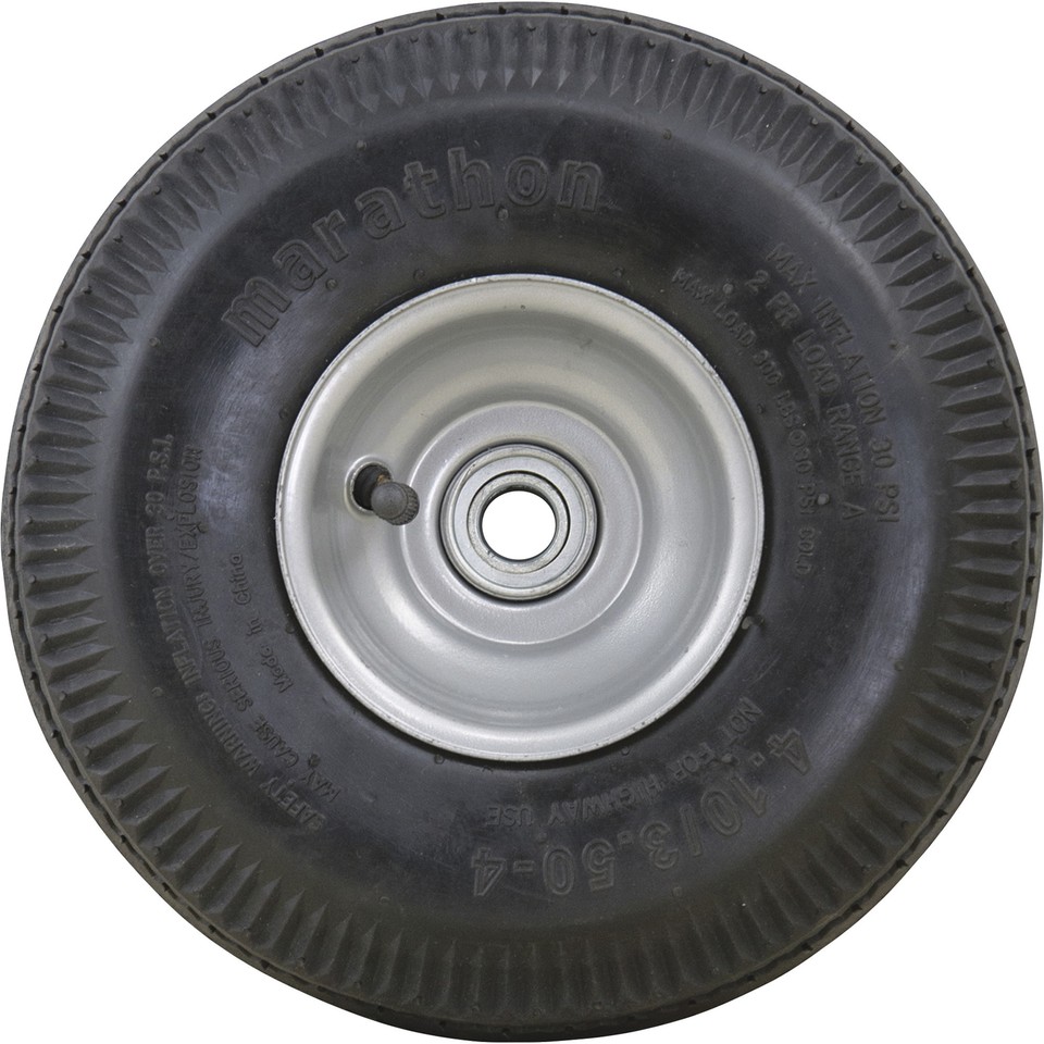 Marathon Tires Pneumatic Hand Truck Wheel, 3/4in. Bore, 4.10/3.50-4in ...