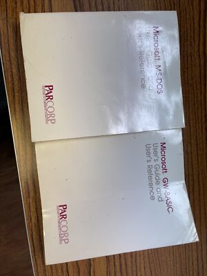 Microsoft user guide and reference GW-basic +mS-DOS By Paracorp | eBay