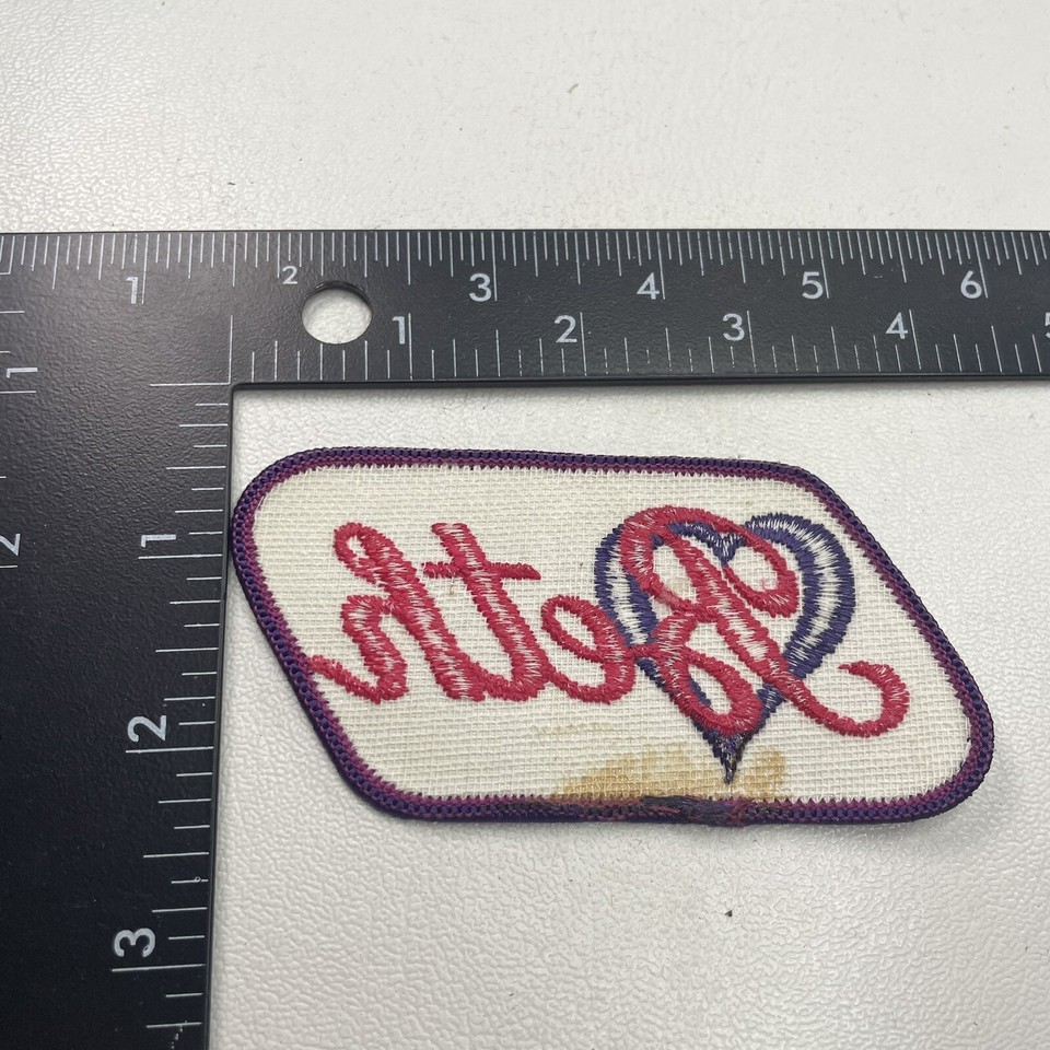 Cursive Name BETH Patch For Shirt Or Jacket C25L | eBay