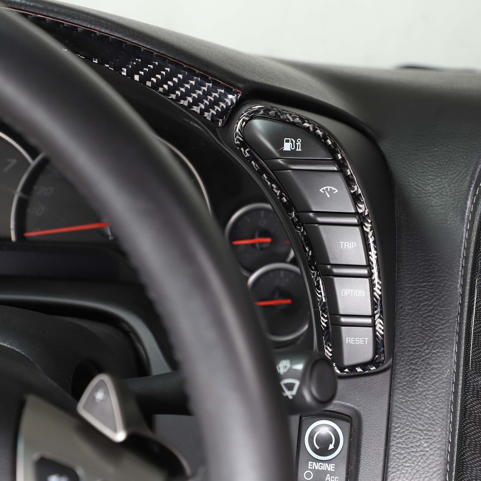 Real Carbon Fiber Instrument Speedometer Cover Trim For Chevrolet ...