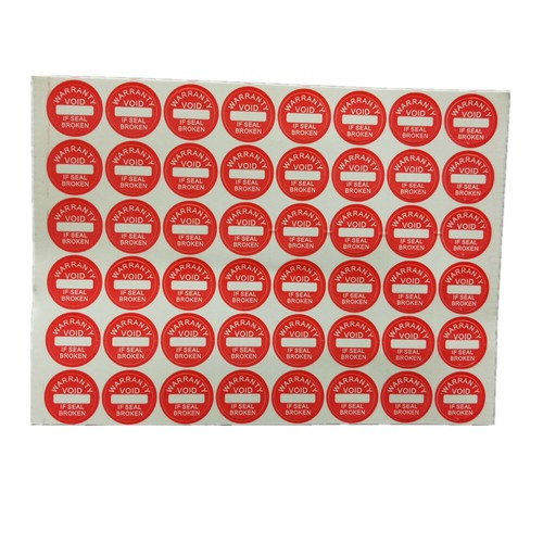 1200 Red WARRANTY VOID IF SEAL IS BROKEN Sticker Fragile Security ...