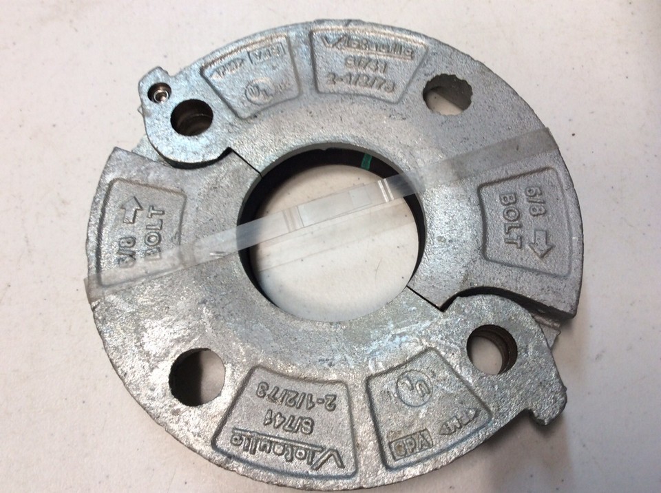 VICTAULIC 741 Flange Adapter 2.5" Galvanized 4 hole Gasket Grooved Pipe ...