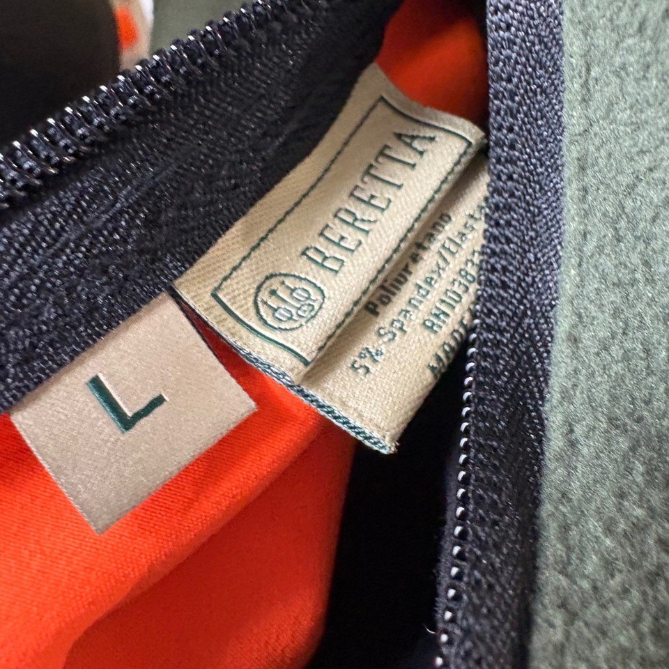 Beretta Reversible Fleece Hunting Jacket Orange Olive Green Full Zip ...