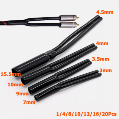 7/9/10/15.5mm Y Splitter Sleeve Tube Hifi Speaker Audio RCA Cable Wire ...