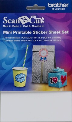 BROTHER Scan N Cut MINI PRINTABLE STICKER SHEET SET (CAPSSMINI1) - FREE ...