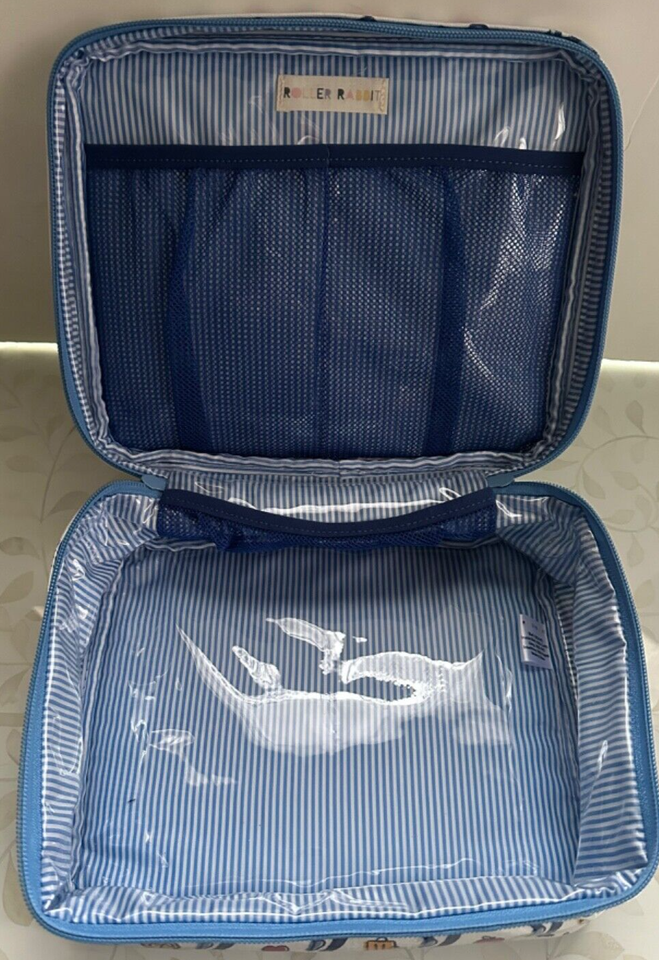 New Roller Rabbit XLARGE New York Monkey Carry All Case Make Up Bag LIM ...