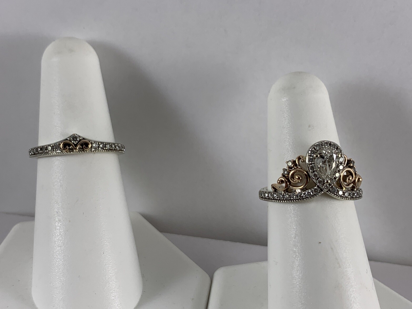 Diamond Bridal Set - Enchanted Disney Fine Jewelry Collection 7/8 Ct.T ...