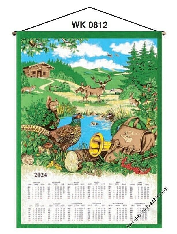 Textile Wall Calendar 2024 Textile Calendar Fabric Calendar Calendar ...