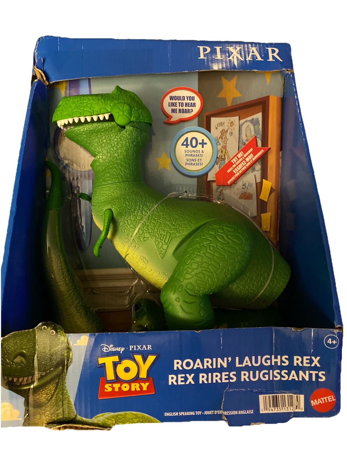 Disney Pixar Toy Story Roarin' Laughs Rex - 40+ Sounds & Phrases ...