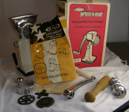 Rival Grind-o-Mat 303 Vintage Meat Grinder Food Chopper Grind-O-Matic ...