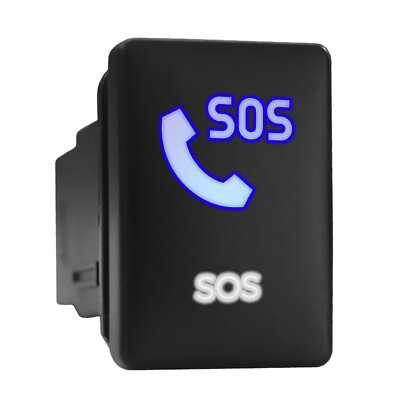 SOS - LED Push Button Replacement for TOYOTA (1.28 x 0.87 in) Blue ...