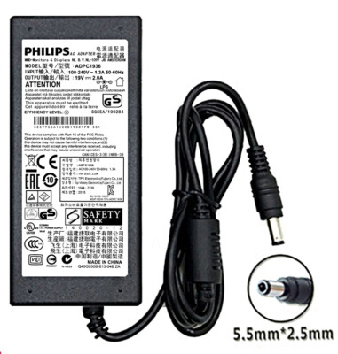 Genuine Philips AC Adapter ADPC1936 19V 1.8A Power Supply 5.5*2.5MM AU ...