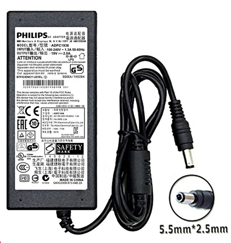Genuine Philips AC Adapter ADPC1936 19V 1.8A Power Supply 5.5*2.5MM AU ...