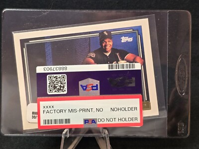 1992 Topps Gold #555 Frank Thomas - RARE ERROR CARD - FACTORY MISPRINT ...