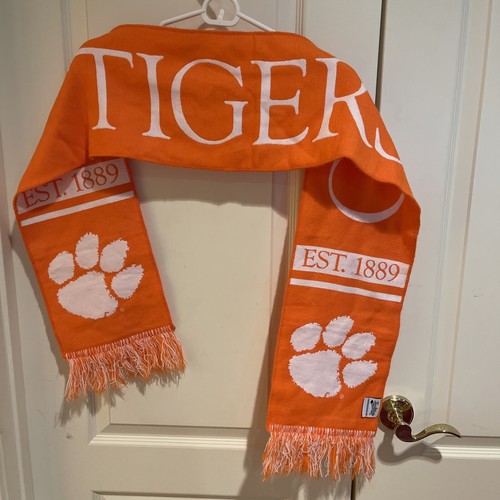 Tradition Scarves Clemson Tigers Fringed Scarf Neck Wrap 60" x 8 ...