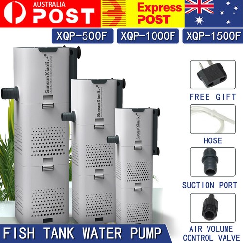 500-1500L/H Aquarium Fish Tank Filter Internal Submersible Pond Aqua ...