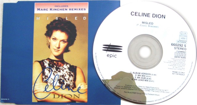 Celine Dion Misled Includes Marc Kinchen Remixes RARE 4 Mix 1994 Promo ...