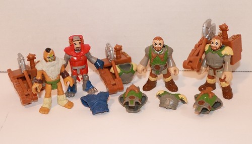 Imaginext Figure Armor Lot - Warrior Battle Arena Axemin King Caveman ...