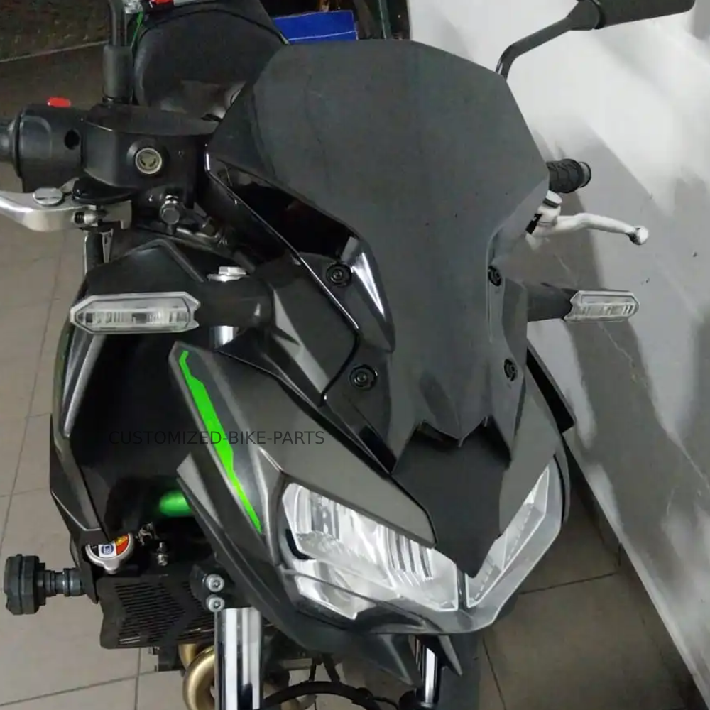 Motorcycle Black Windscreen Windshield Screen - Kawasaki Z900 Z650 2020 ...