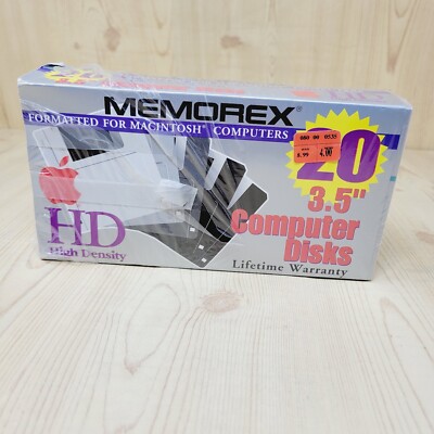 Memorex HD High Density 20 Pack 3.5” Computer Floppy New Sealed NOS | eBay