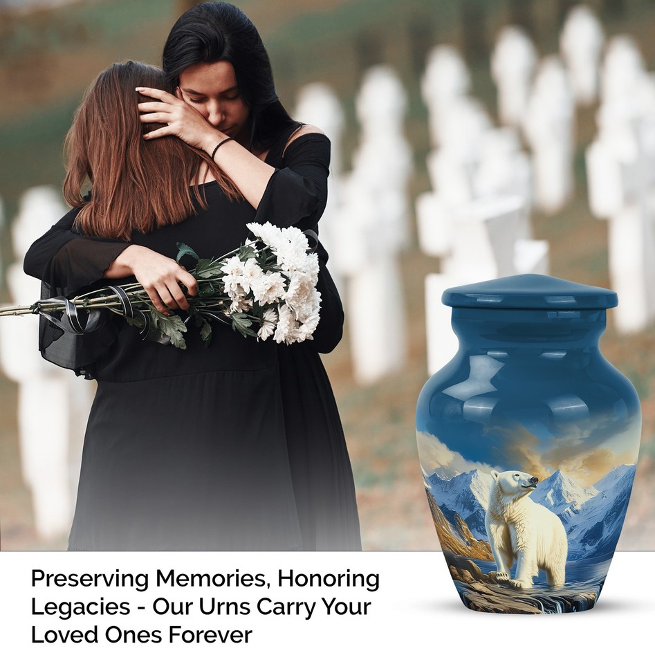 Polar Bear Urn Ash Container For Human Ashes Cremation 3Inch Memorial ...