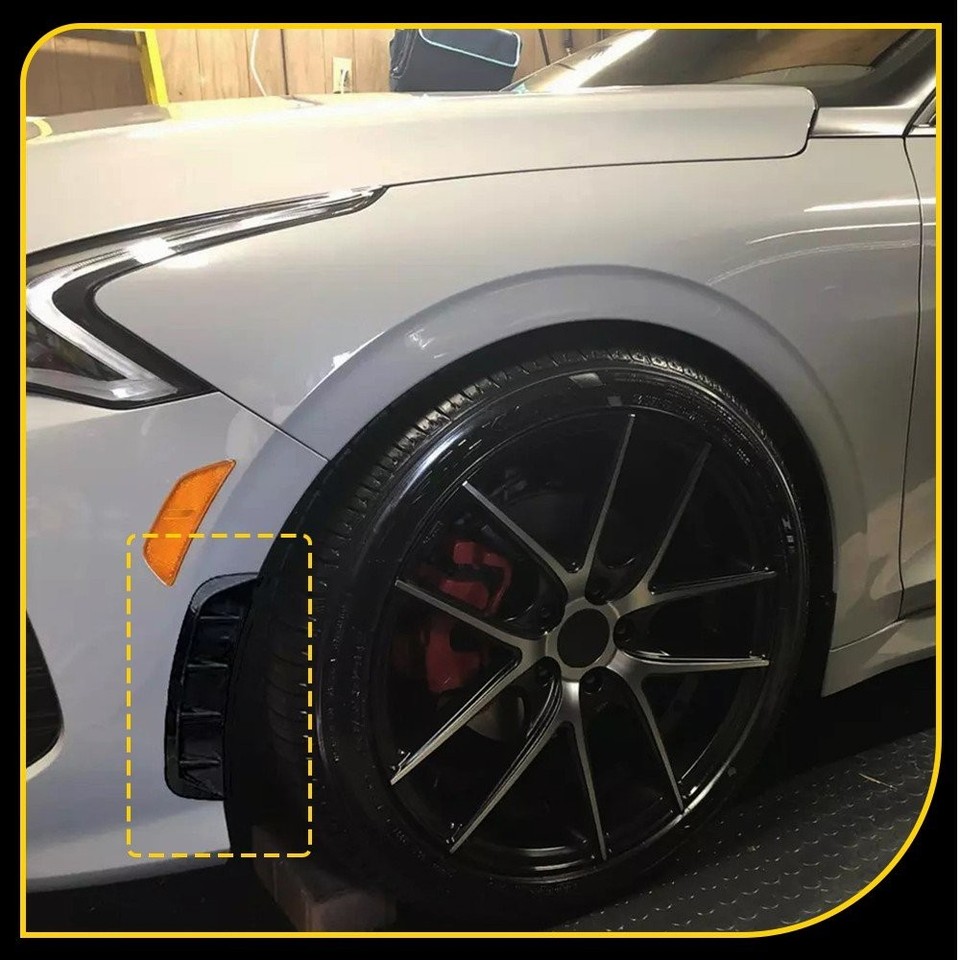 Sport Black Soft TPU Side Fender Air Vents Wing Cover Trim Car ...