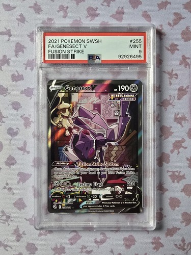 2021 Pokemon Fusion Strike Genesect V Alt Art 255/264 PSA 9 Mint Sword ...
