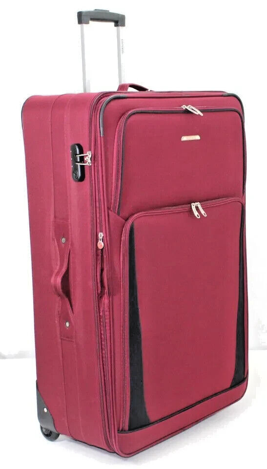 30" Large Expandable Suitcases Lightweight 2 Wheeled Luggage Trolley ...