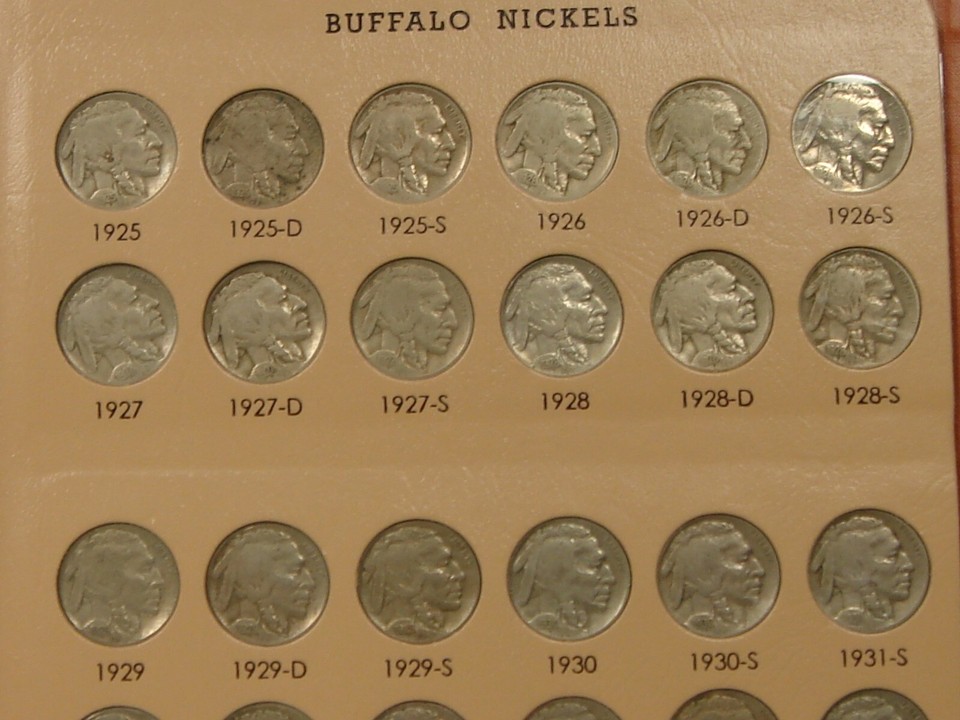 Buffalo Nickel Set 63 Coins 1913-1938 has 1913-D-II 1914-D 1921-S ...