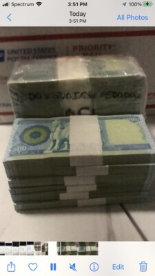 500 Iraqi Dinar Full Bundle 100 Notes Uncirculated Iraq Authentic ...