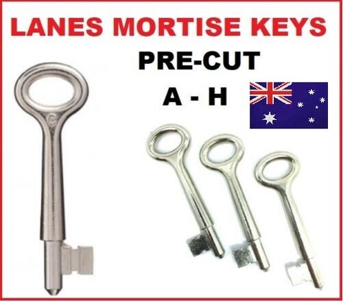 1 x LANES Mortise Lock Keys LANES 1000 A to H PRECUT key | eBay Australia