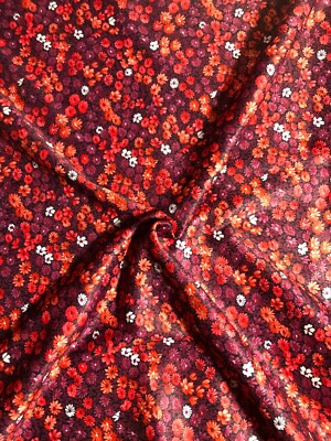 Vtg Retro 2-way Stretch Polyester Nylon Knit Fabric 1-3/4 yards x 59 ...