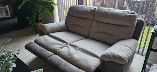 DFS CASTELLO 2 SEATER MANUAL RECLINER SILVER SOFA | eBay UK
